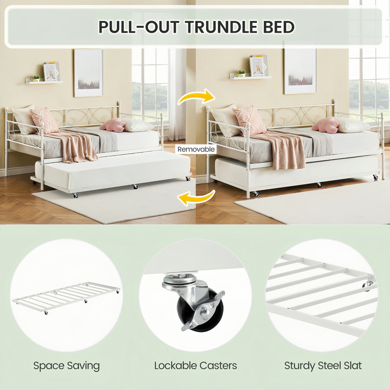Heavy duty daybed with trundle store